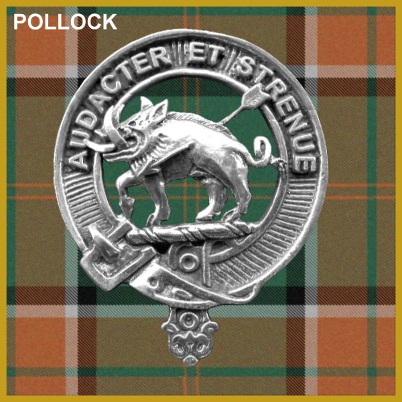 Pollock Clan Crest Scottish Cap Badge CB02 | Etsy