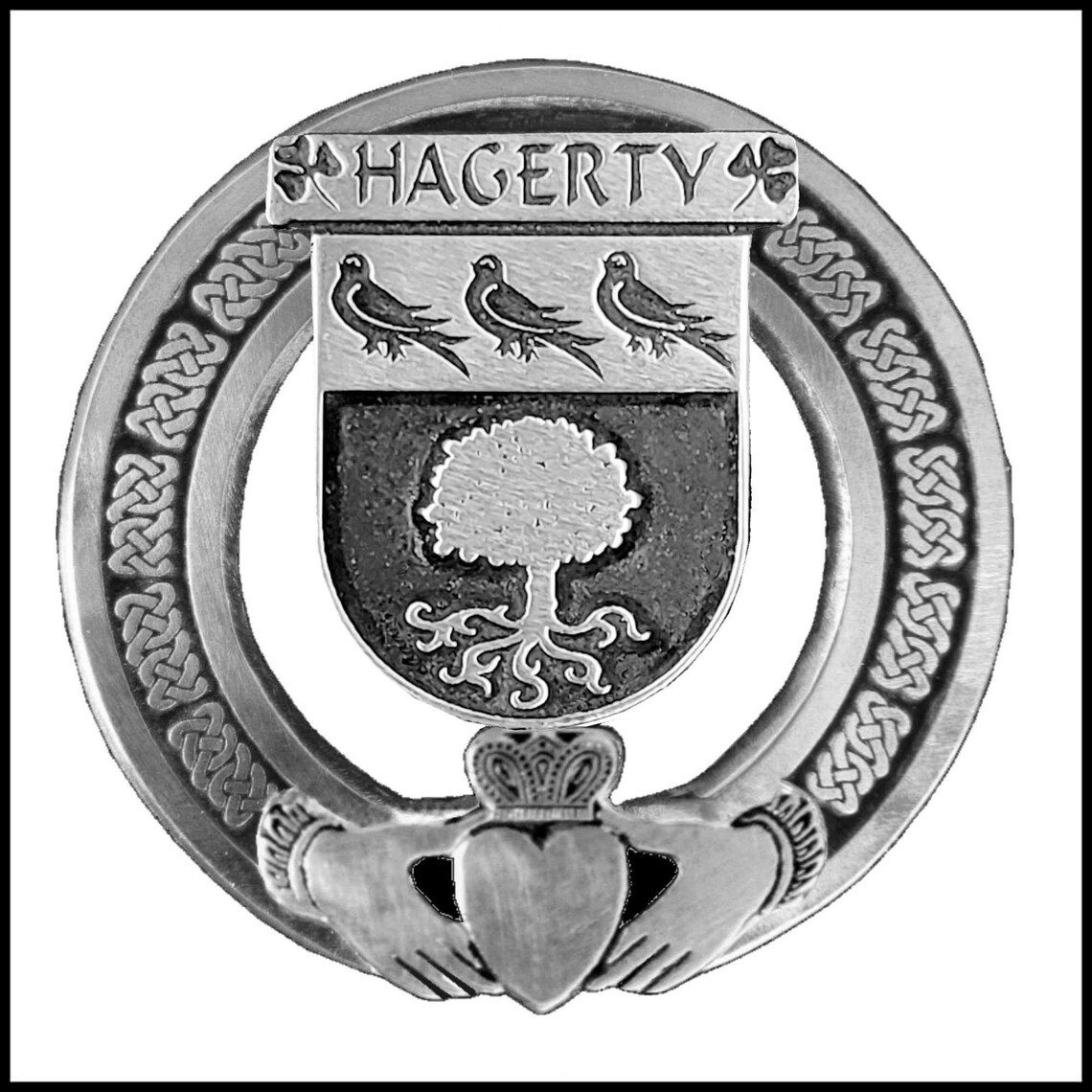 Hagerty Irish Claddagh Coat of Arms Badge - Etsy
