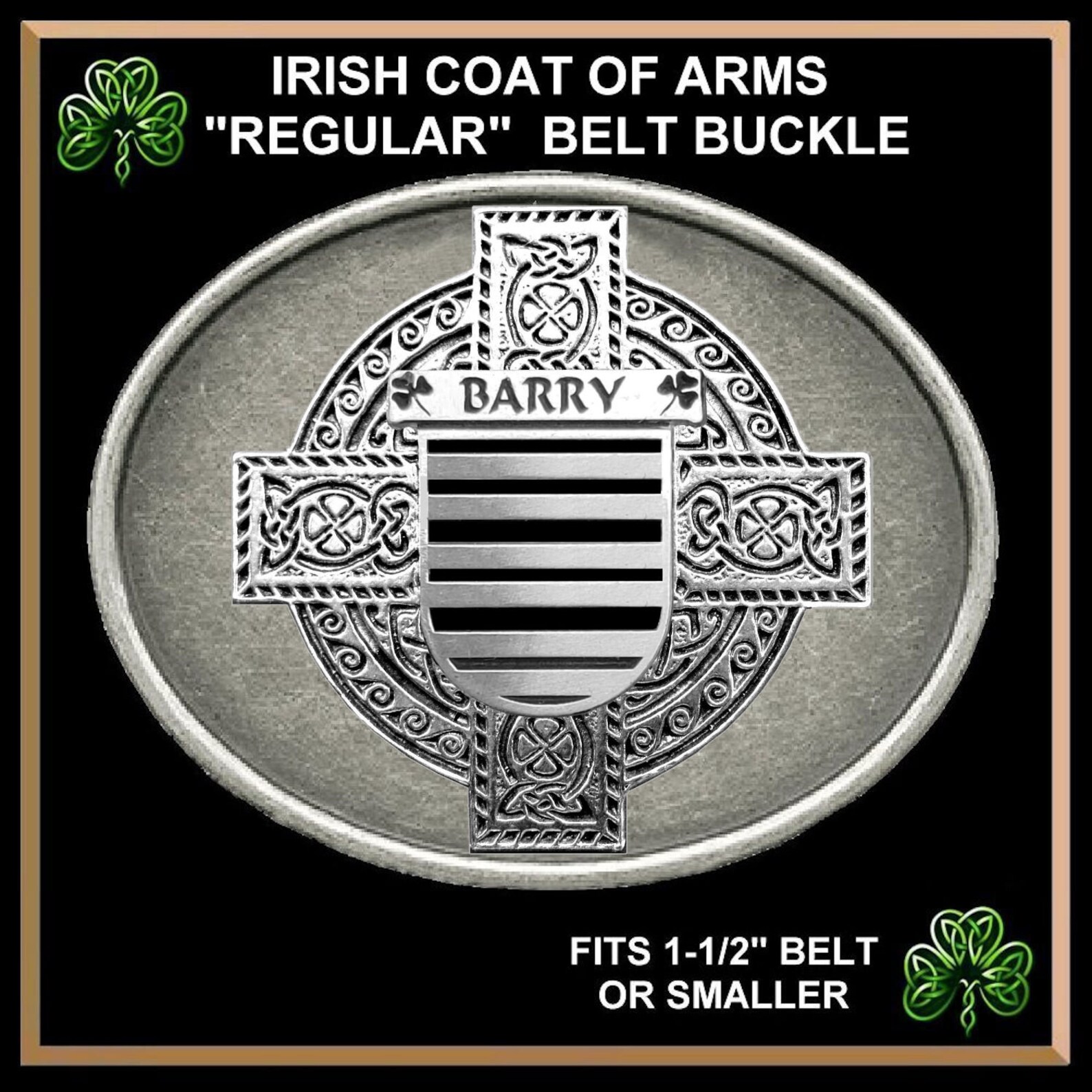 Barry Irish Coat of Arms Regular Buckle - Etsy