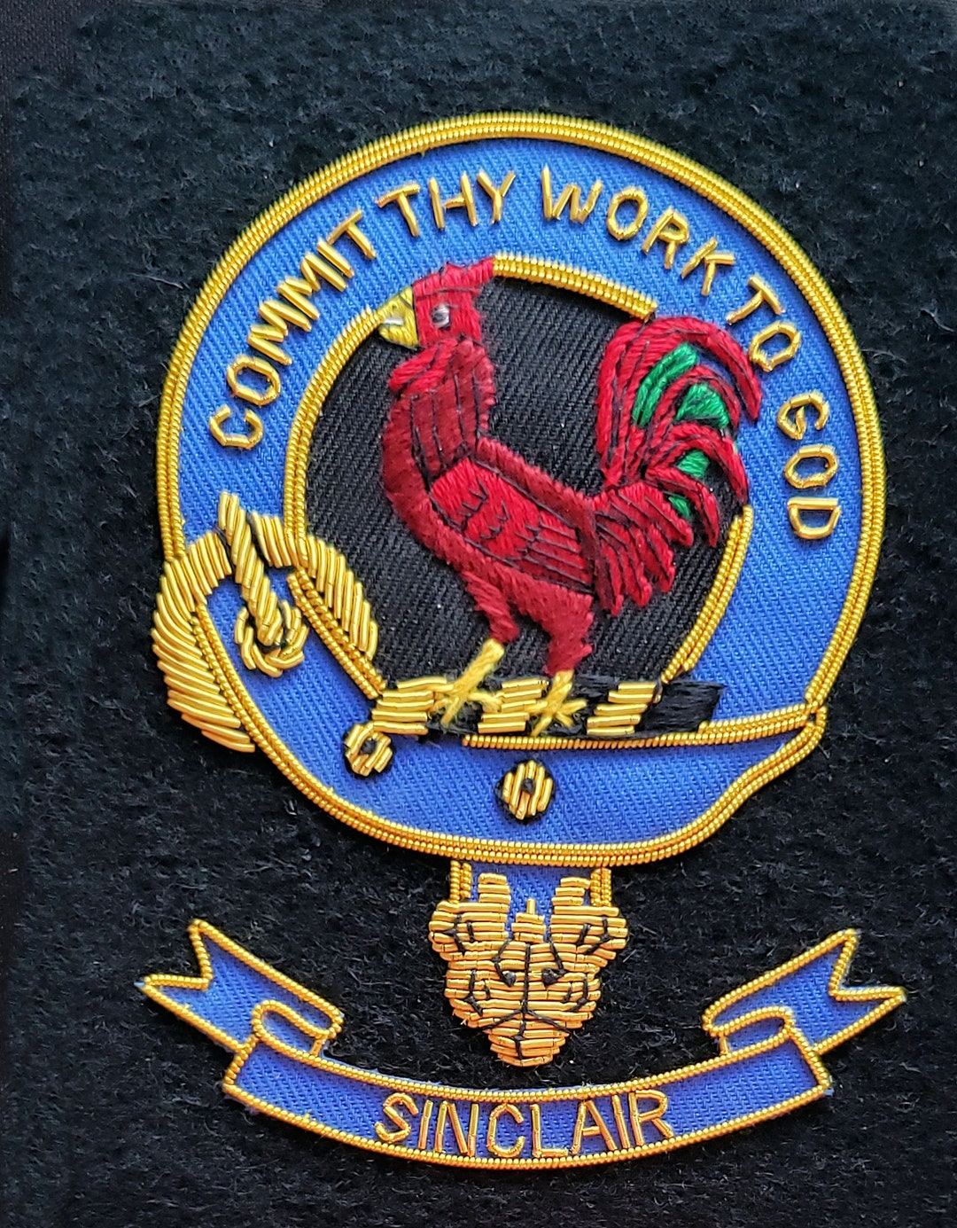 Sinclair Scottish Clan Embroidered Crest - Etsy