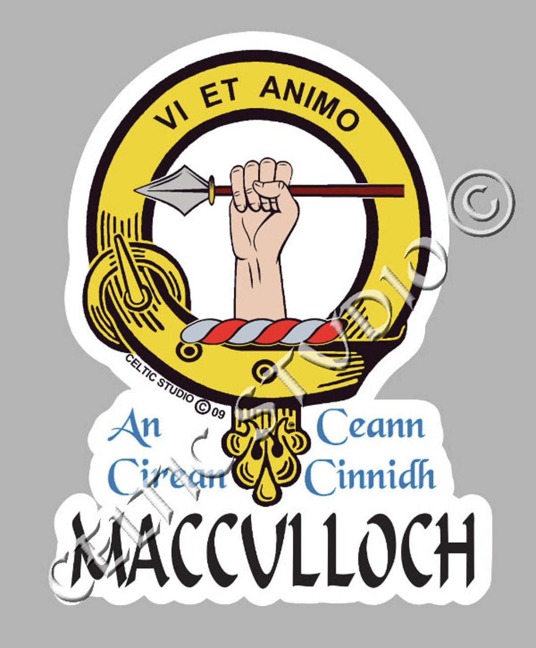 Macculloch Clan Crest Decal | Custom Scottish Heritage Car & Laptop ...