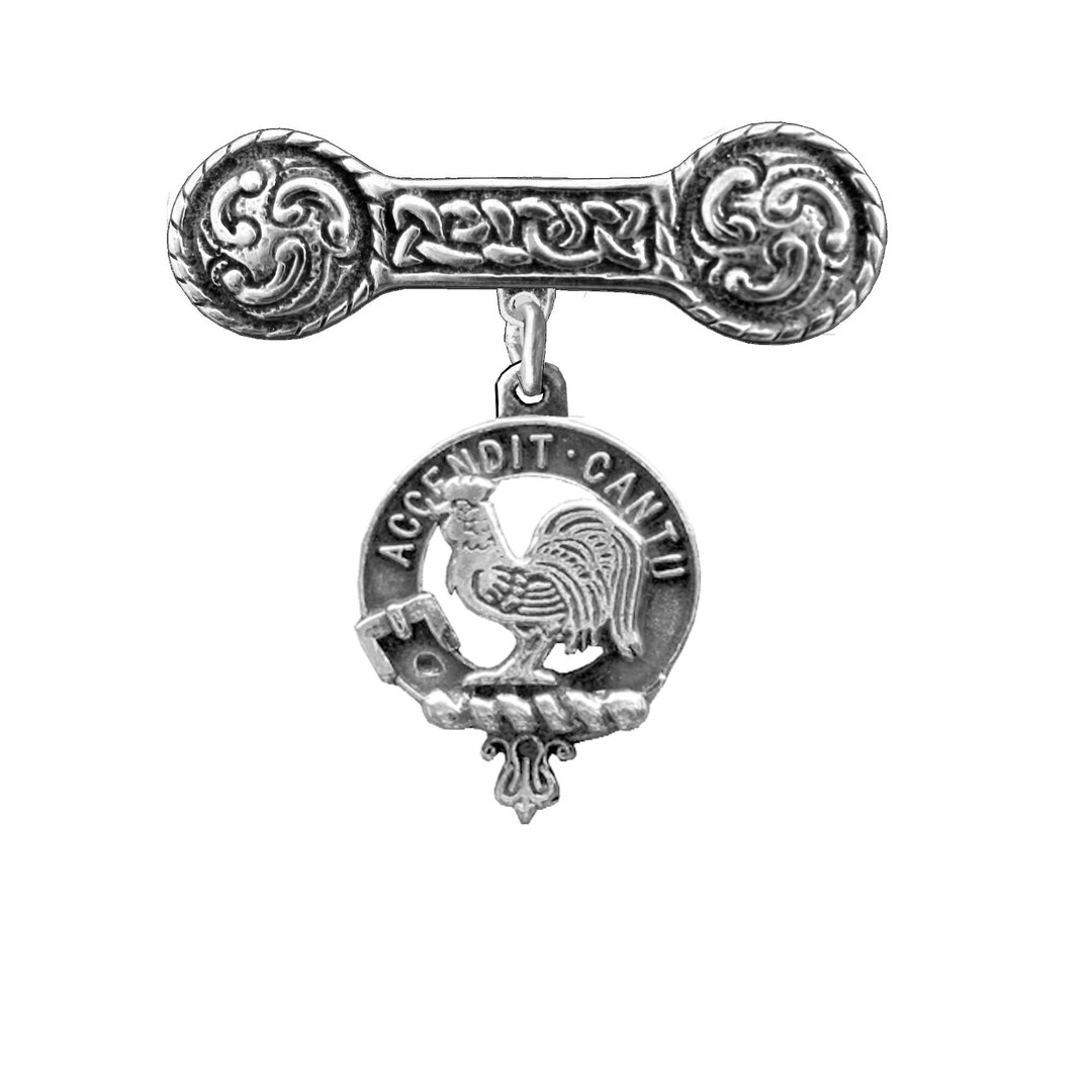 Cockburn Clan Crest Iona Bar Brooch - Sterling Silver - Etsy