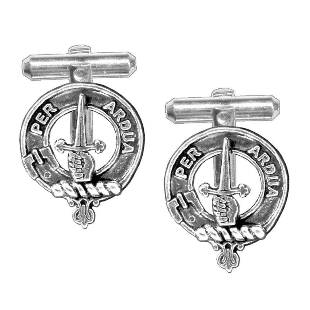 Macintyre Clan Crest Scottish Cufflinks; Pewter, Sterling Silver and ...