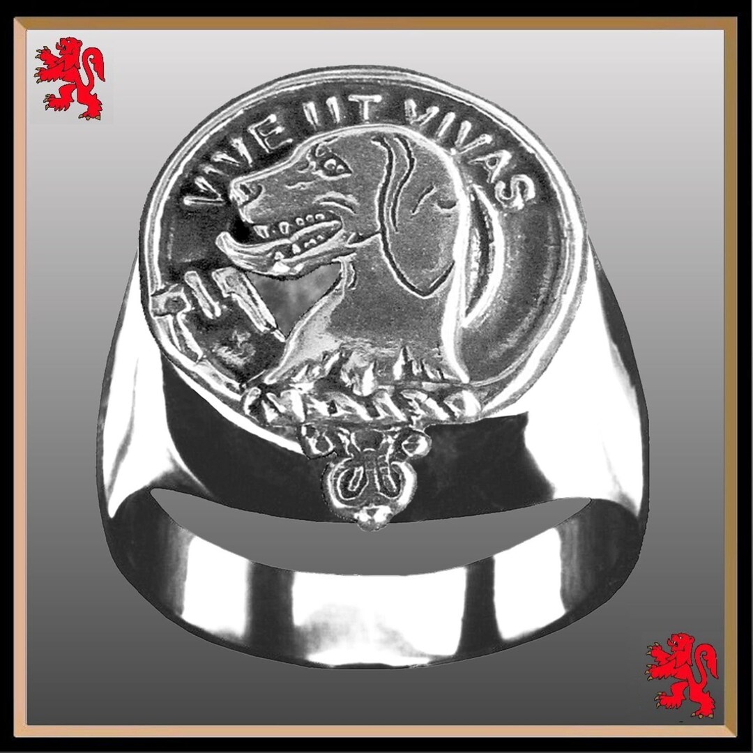 Hall Scottish Clan Crest Ring GC100 ~ Sterling Silver and Karat Gold - Etsy