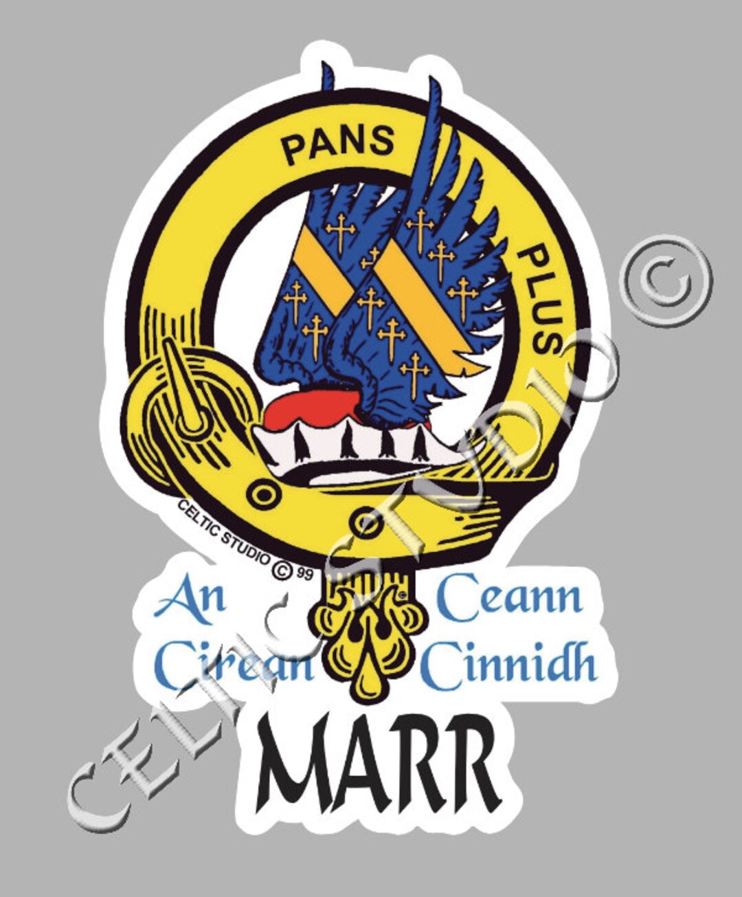 Marr Clan Crest Decal | Custom Scottish Heritage Car & Laptop Stickers ...