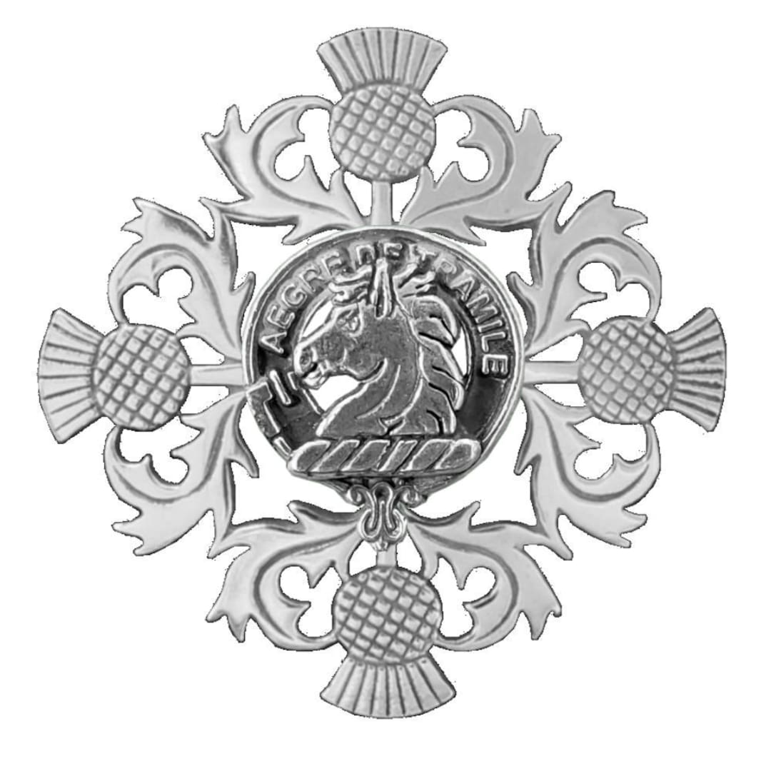Tait Clan Crest Thistle Brooch Scottish Pin CLB07S - Etsy