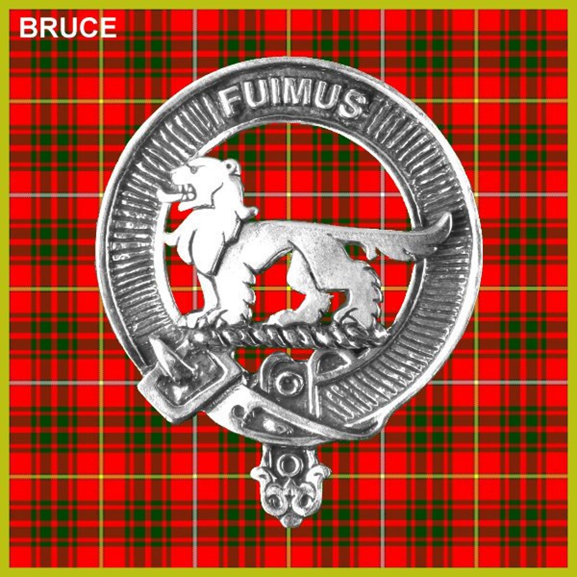 Bruce Clan Crest Scottish Cap Badge CB02 - Etsy