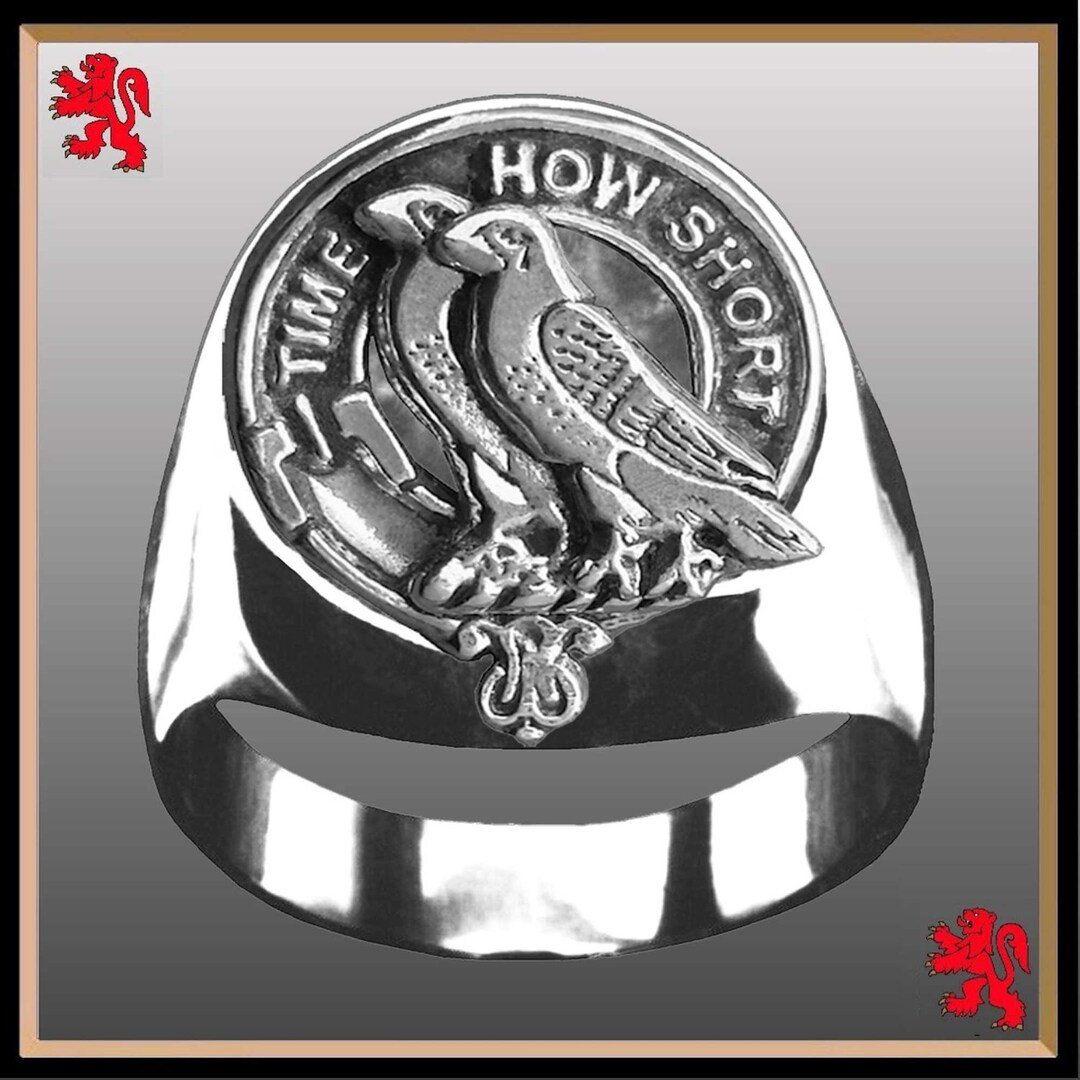 Akins Scottish Clan Crest Ring GC100 ~ Sterling Silver and Karat Gold ...