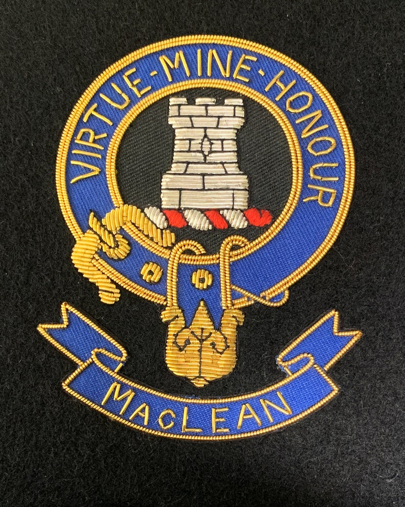 Maclean Scottish Clan Embroidered Crest - Etsy