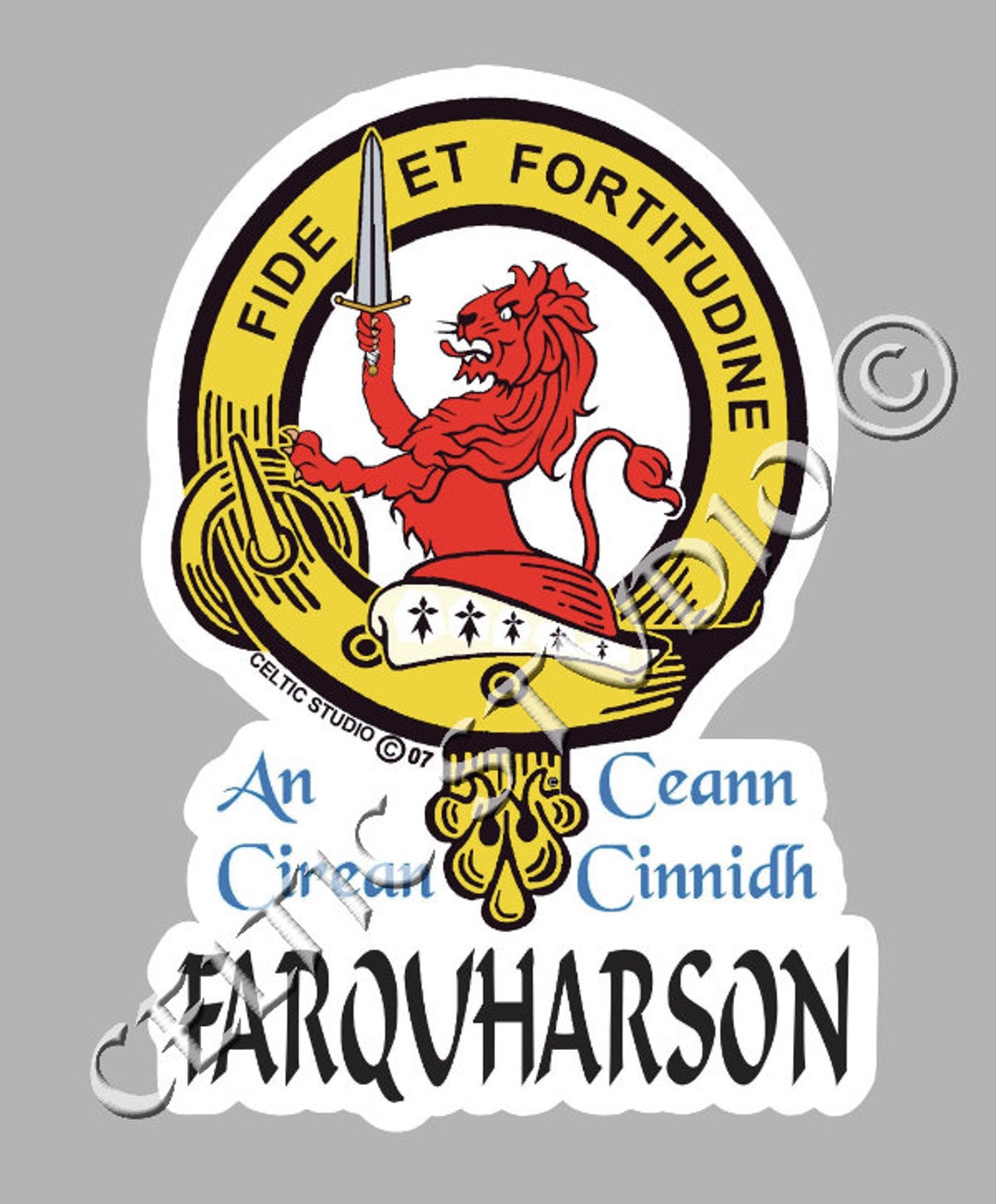 Farquharson Clan Crest Decal | Custom Scottish Heritage Car & Laptop ...