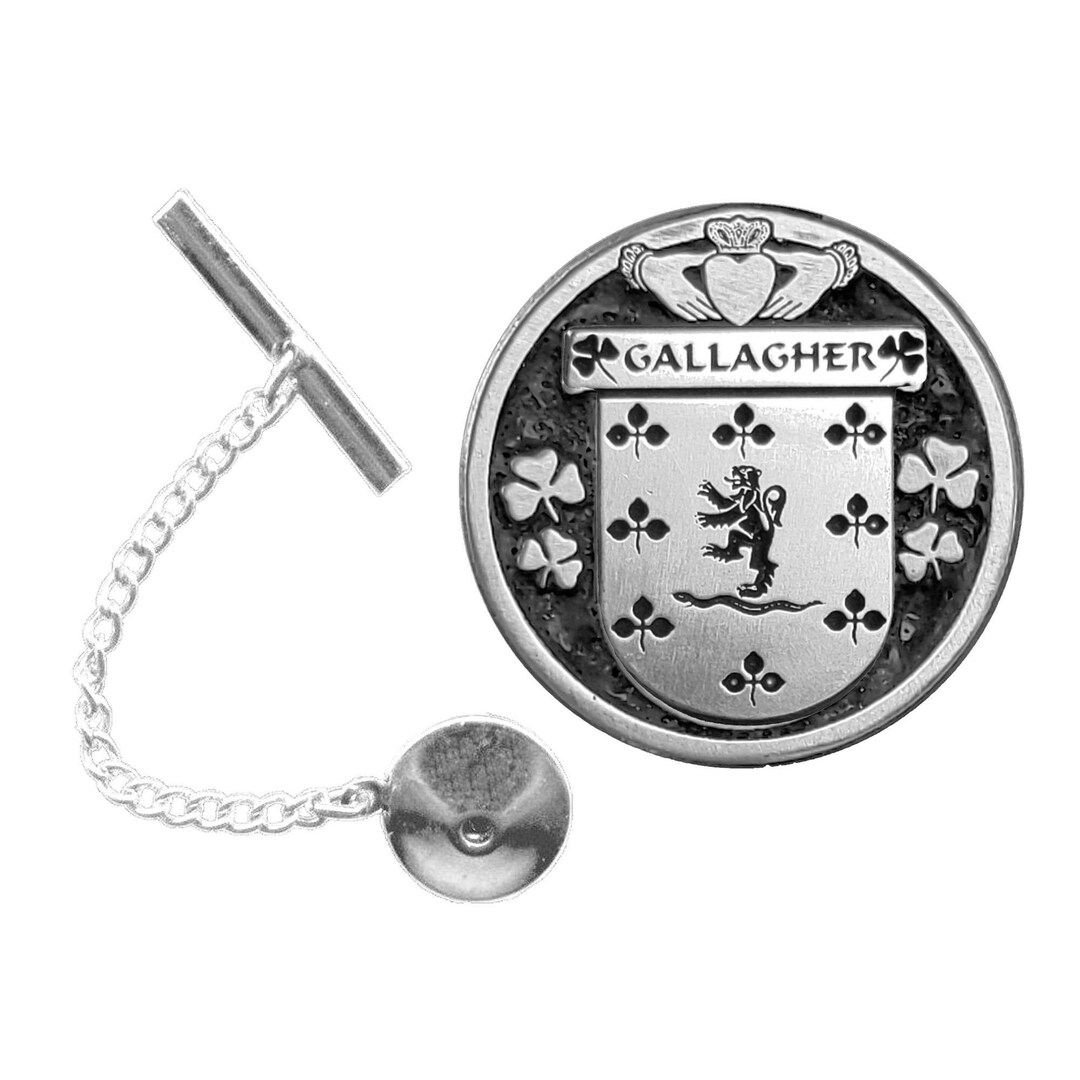 Gallagher Irish Coat of Arms Disk Lapel Pin/ Tie Tack - Etsy