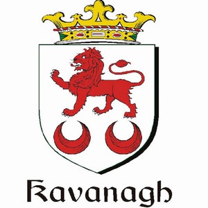 Kavanagh Irish Coat of Arms Celtic Cross Badge - Etsy