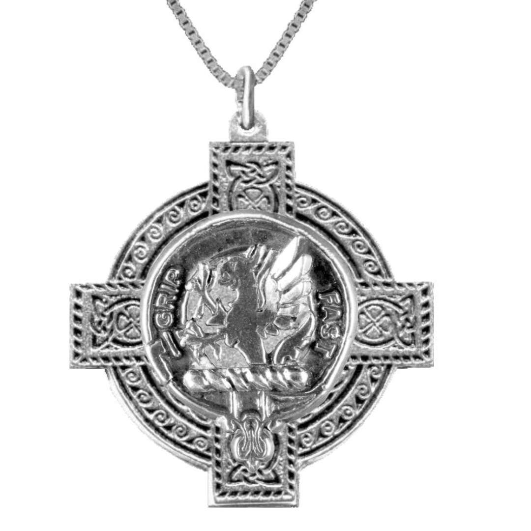 Leslie Clan Crest Celtic Cross Pendant Scottish ~ CLP04 - Etsy