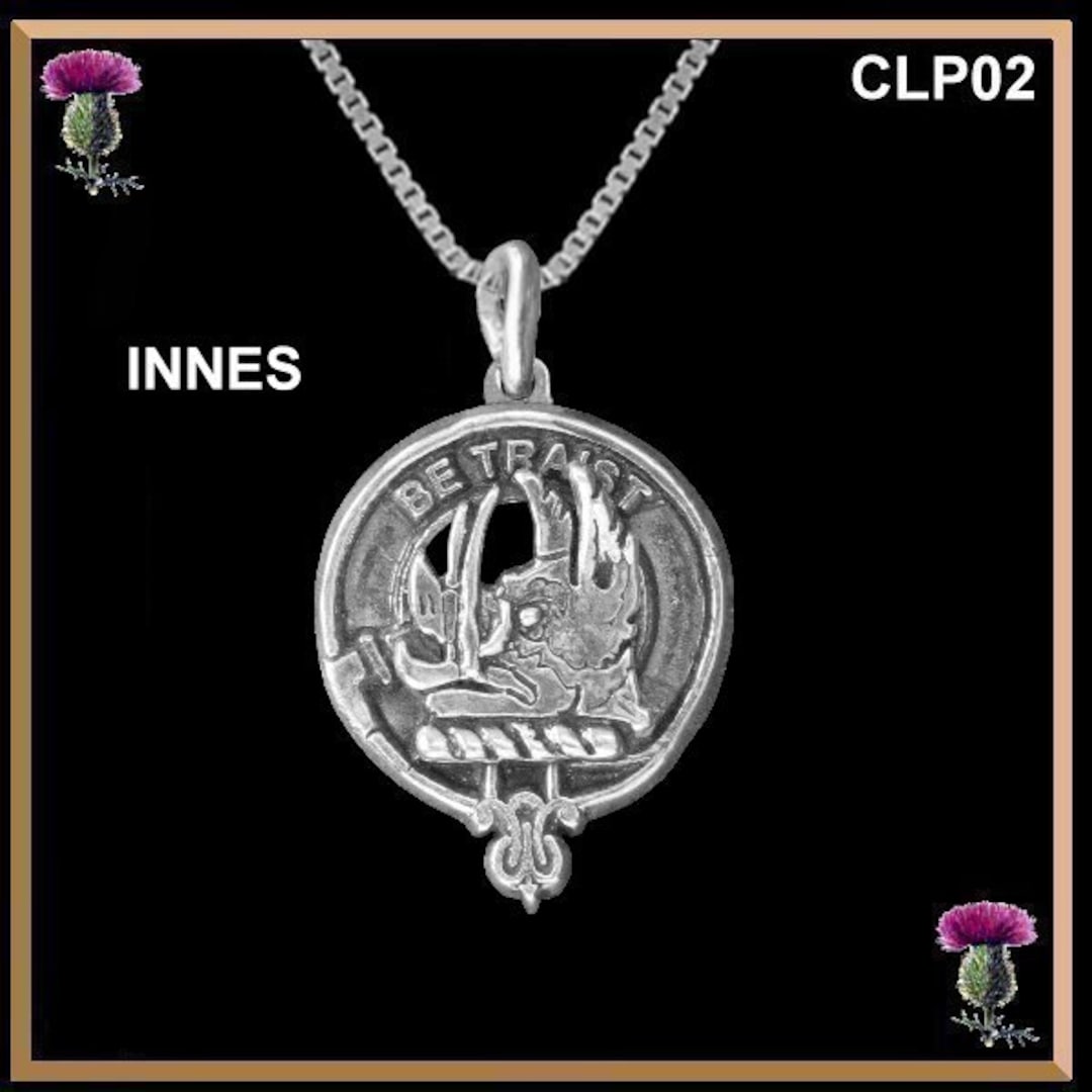 Innes Clan Crest Scottish Pendant CLP02 - Etsy
