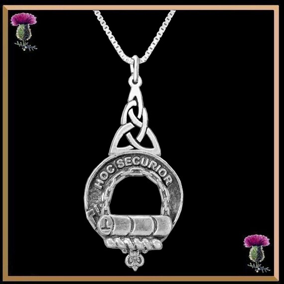 Grierson Clan Crest Interlace Drop Pendant | Etsy