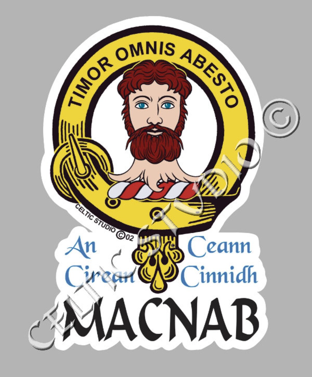 Macnab Clan Crest Decal | Custom Scottish Heritage Car & Laptop ...