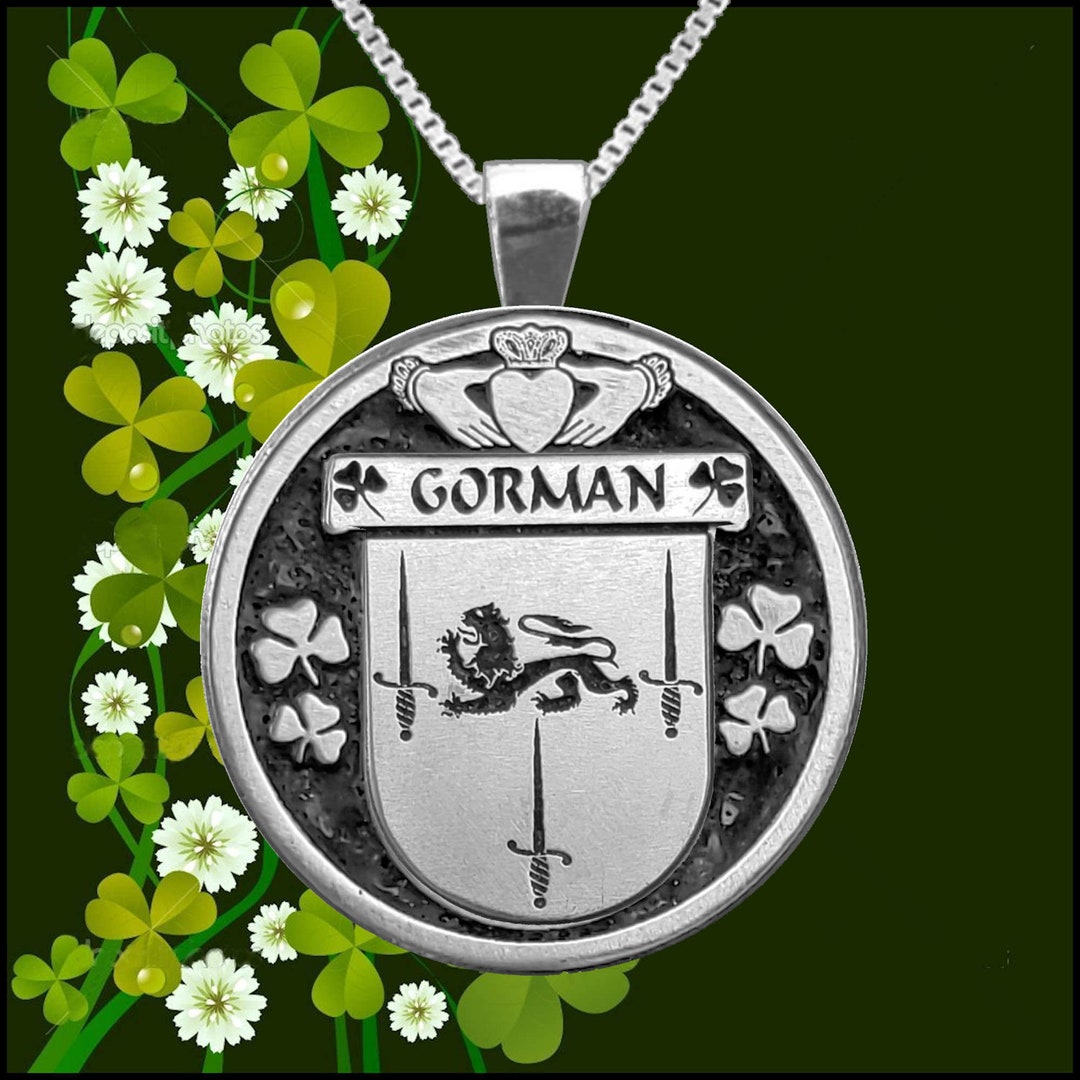 Gorman Irish Coat of Arms Disk Pendant, Irish - Etsy