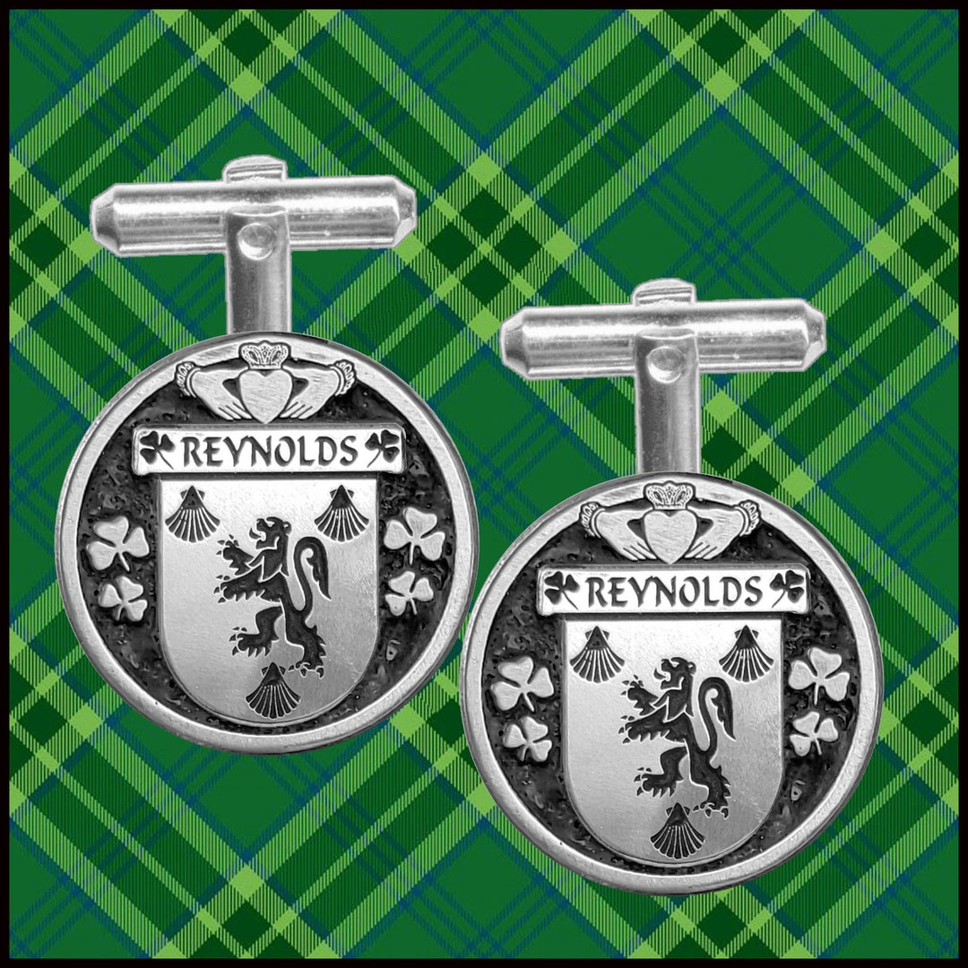 Reynolds Irish Coat of Arms Disk Cufflinks - Etsy