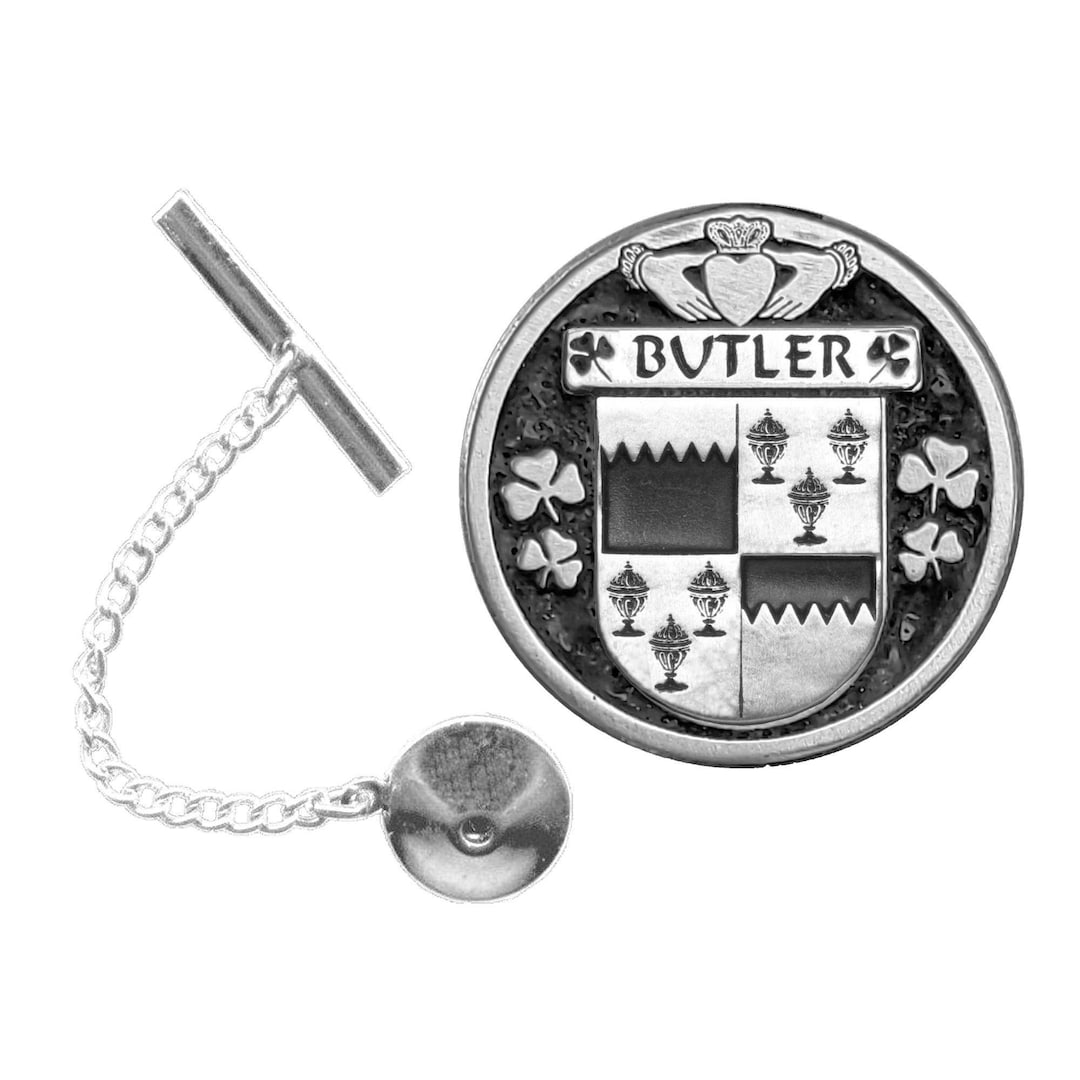 Butler Irish Coat of Arms Disk Lapel Pin/ Tie Tack - Etsy