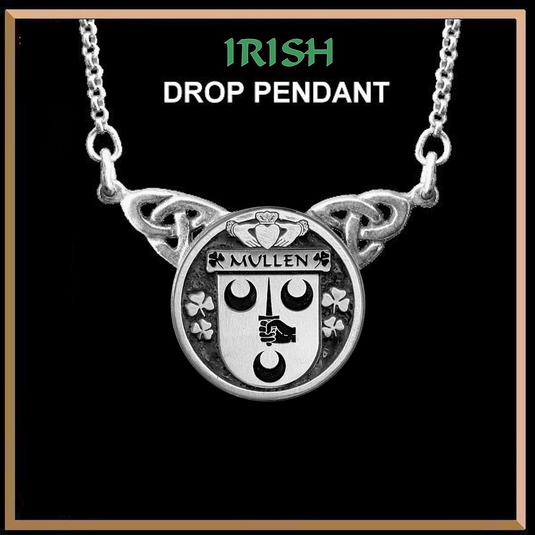 Mullen Irish Coat of Arms Double Drop Pendant ILP03 - Etsy