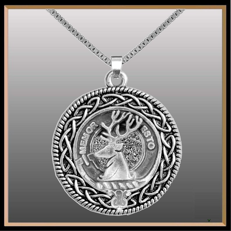 Macphail Clan Crest Celtic Interlace Disk Pendant Scottish - Etsy