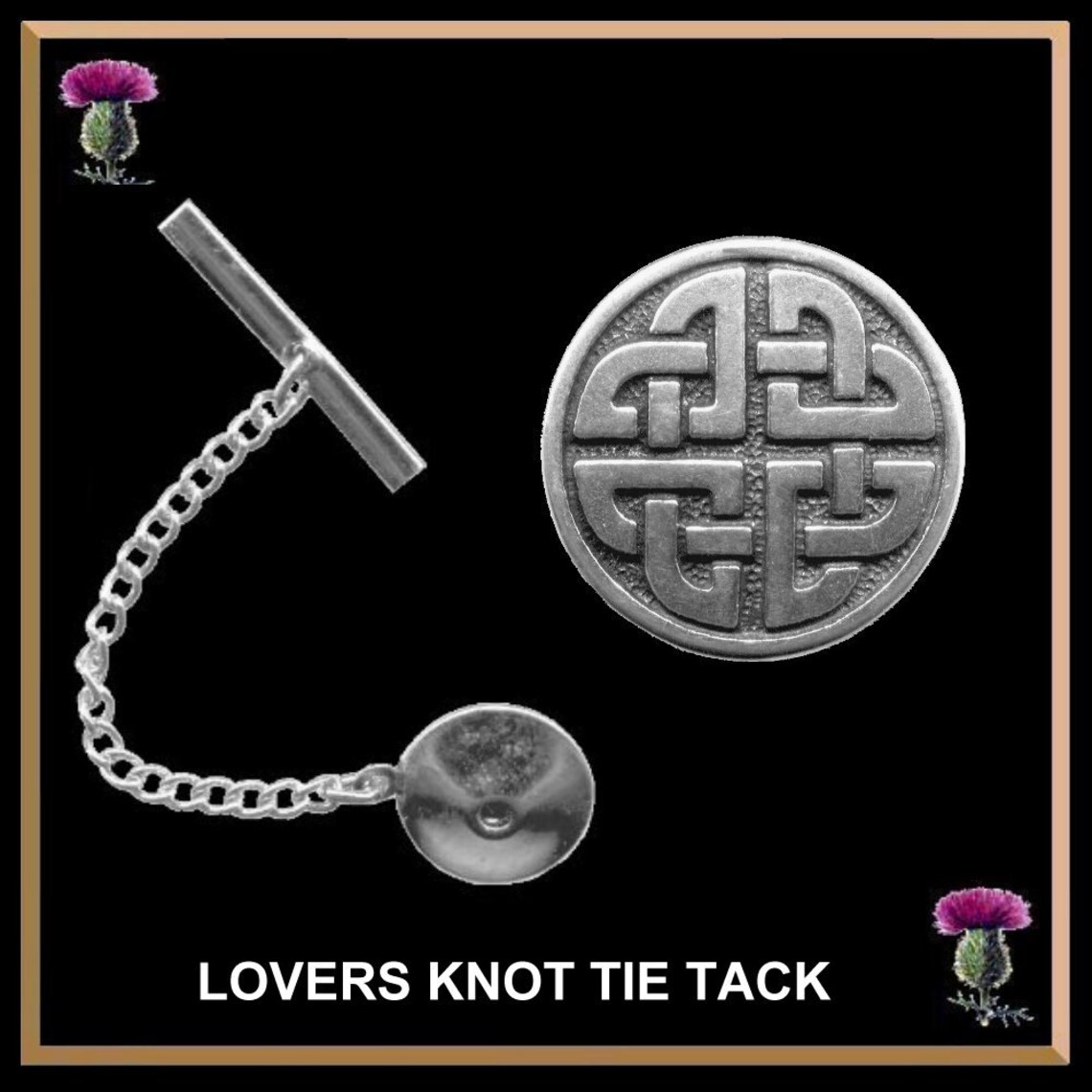 Celtic Lovers Knot Tie Tack, Lapel Pin CEL02 - Etsy UK