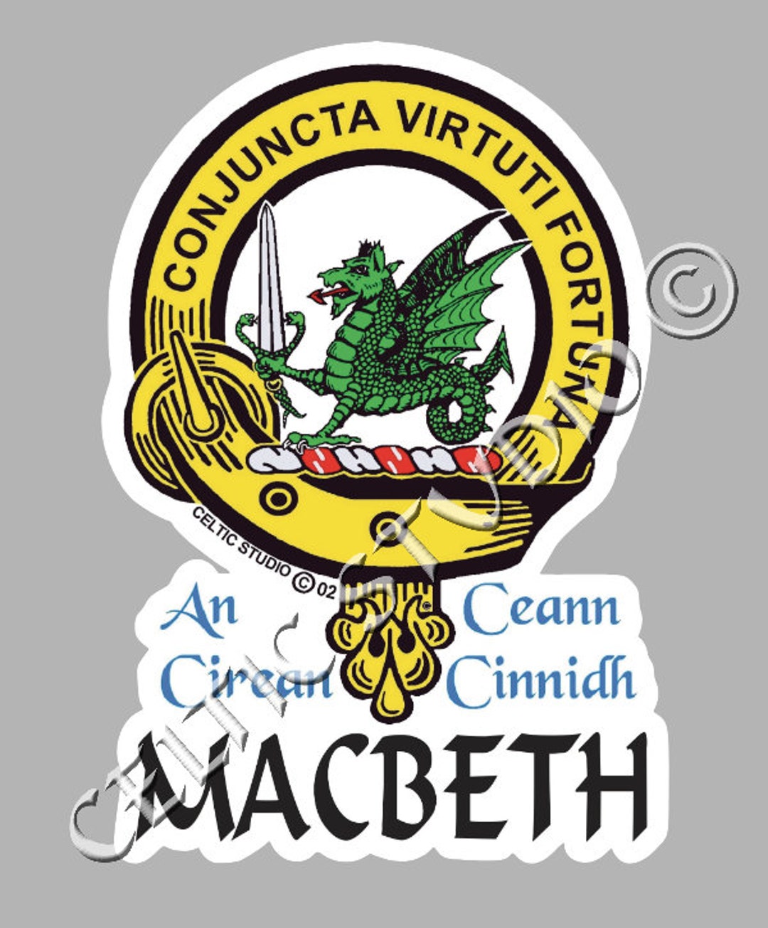 Macbeth Clan Crest Decal | Custom Scottish Heritage Car & Laptop ...