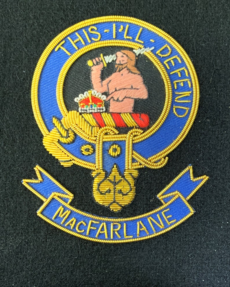 Macfarlane Clan Embroidered Crest - Etsy