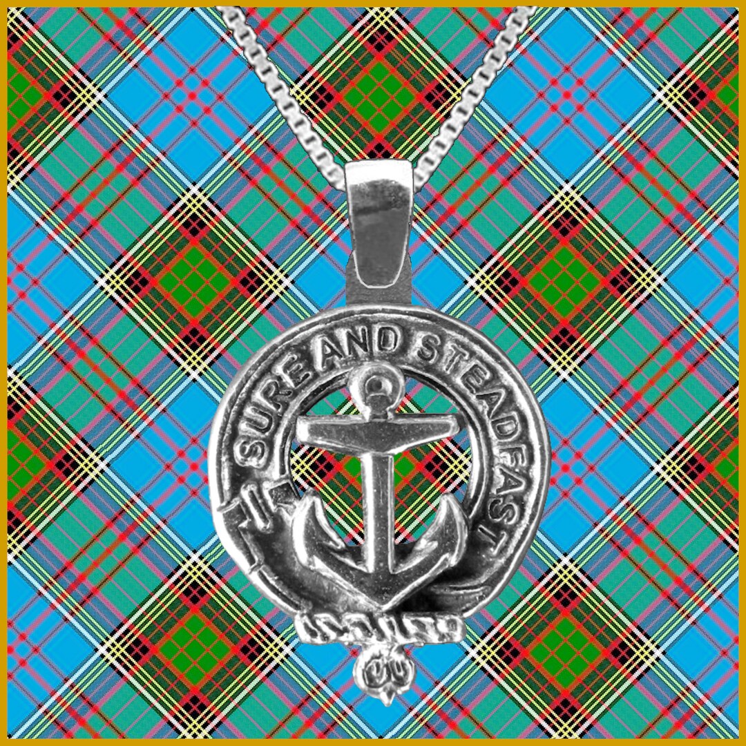 Clark Large 1" Scottish Clan Crest Pendant - Sterling Silver - Etsy