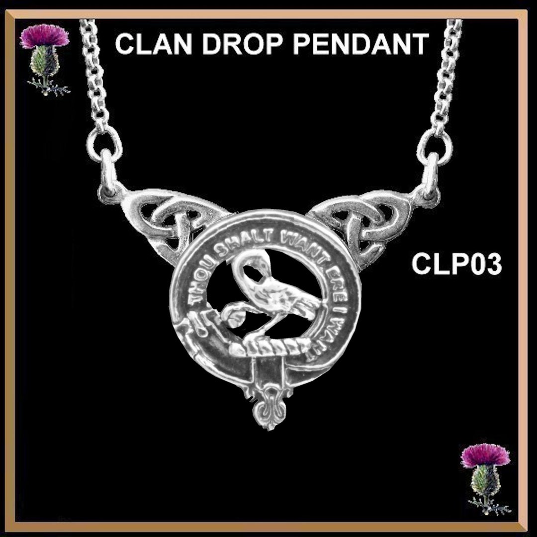 Cranston Clan Crest Double Drop Pendant ~ CLP03 - Etsy
