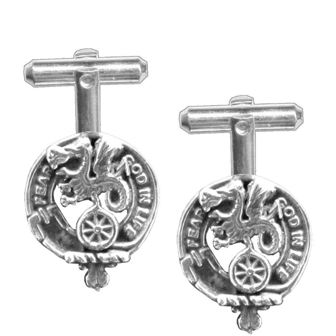 Somerville Clan Crest Scottish Cufflinks; Pewter, Sterling Silver and ...