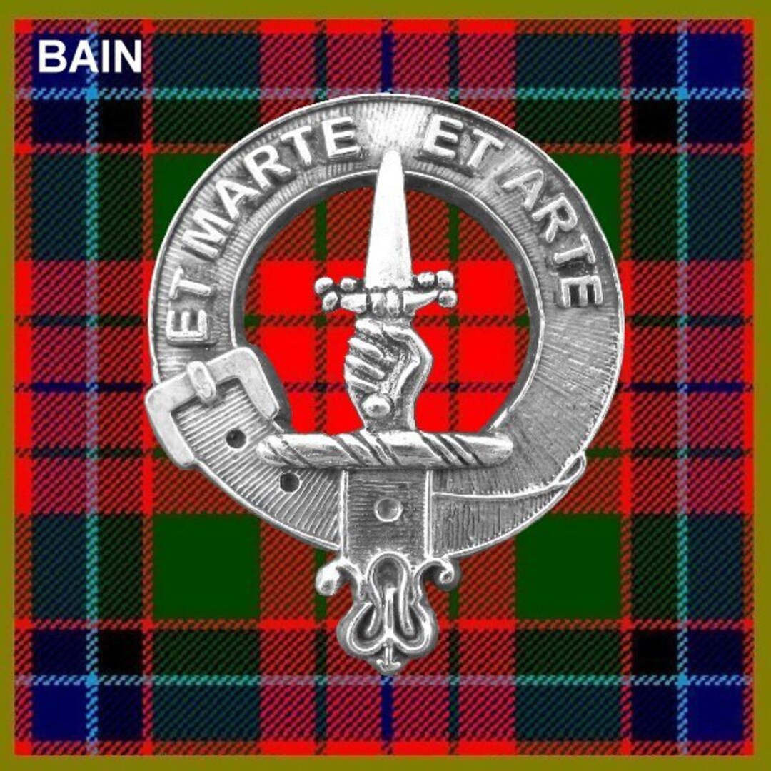 Bain Clan Crest Scottish Pewter Cap Badge CB01 - Etsy