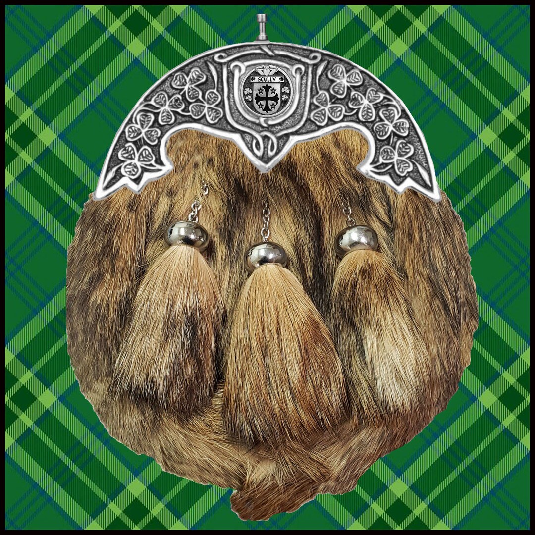 Scully Irish Coat of Arms Dress Fur Sporran - Etsy