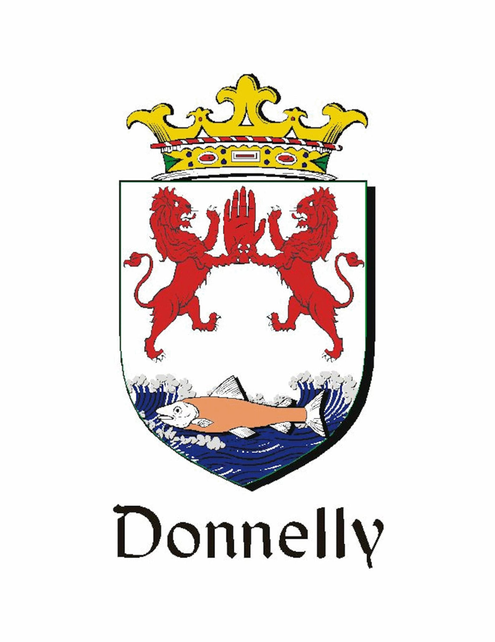 Donnelly Irish Coat of Arms Celtic Cross Badge - Etsy