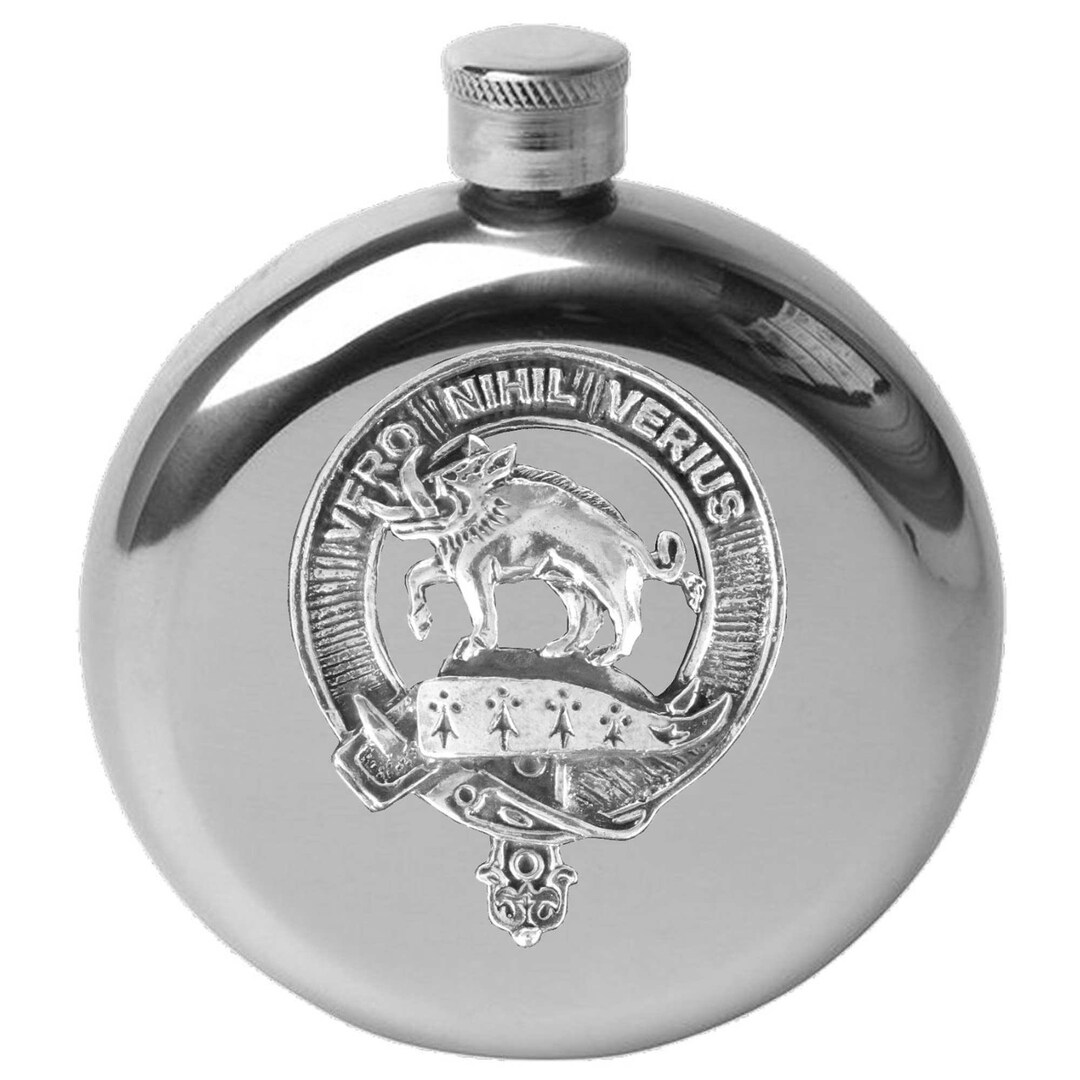 Weir 5oz Round Scottish Clan Crest Badge Stainless Steel Flask - Etsy
