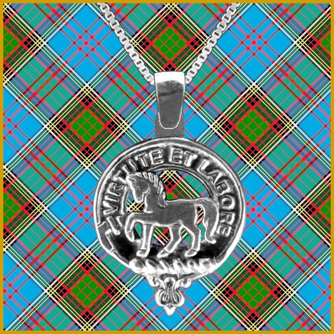 Cochrane Large 1" Scottish Clan Crest Pendant - Sterling Silver - Etsy
