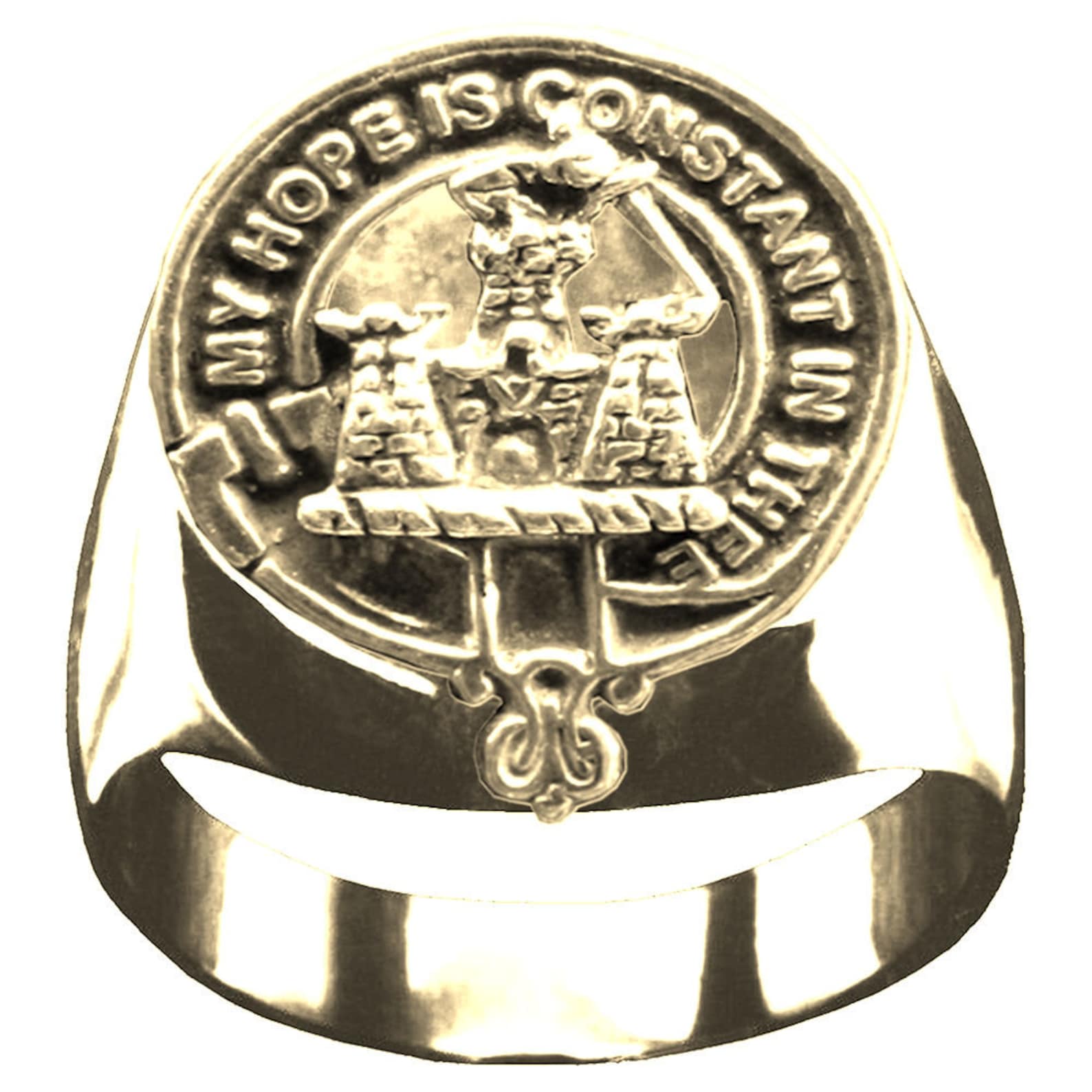 Macdonald Clanranald Scottish Clan Crest Ring GC100 ~ Sterling Silver ...