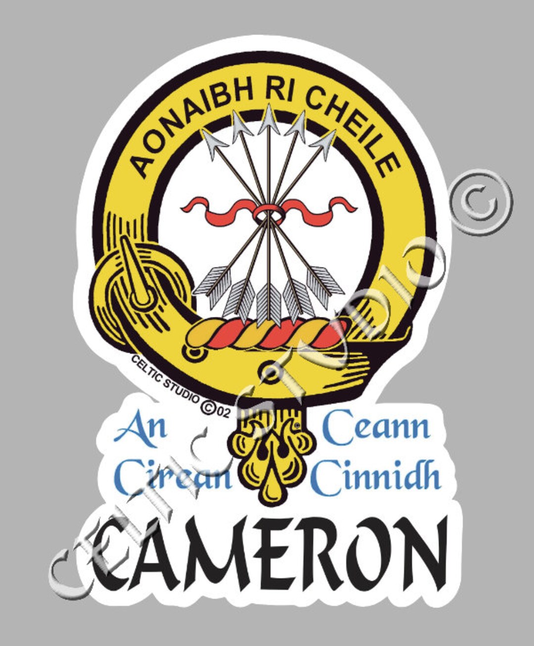 Cameron Clan Crest Decal | Custom Scottish Heritage Car & Laptop ...