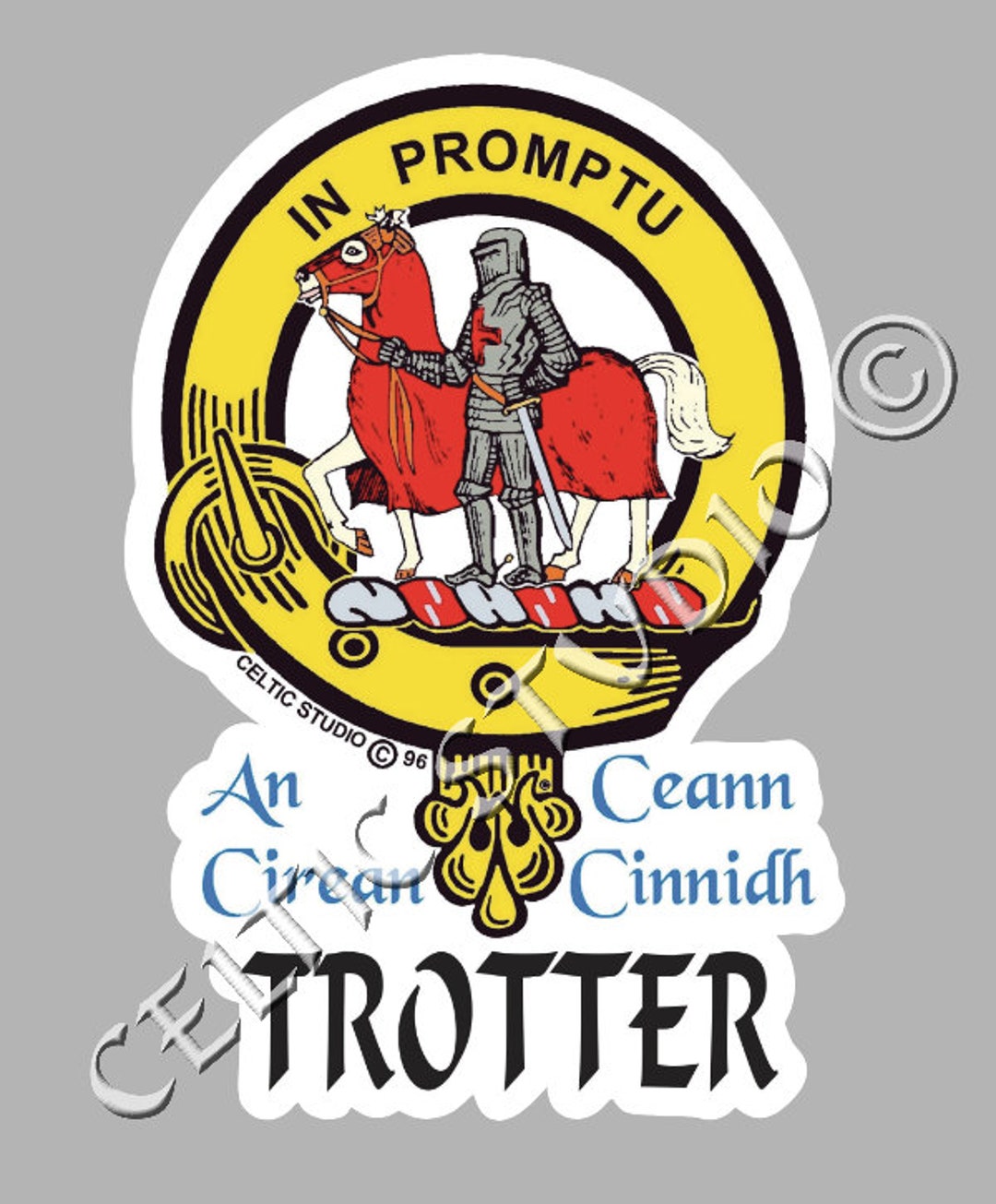 Trotter Clan Crest Decal | Custom Scottish Heritage Car & Laptop ...