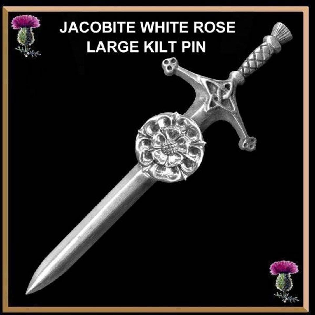 Jacobite White Rose Large Kilt Pin , Scottish - Etsy
