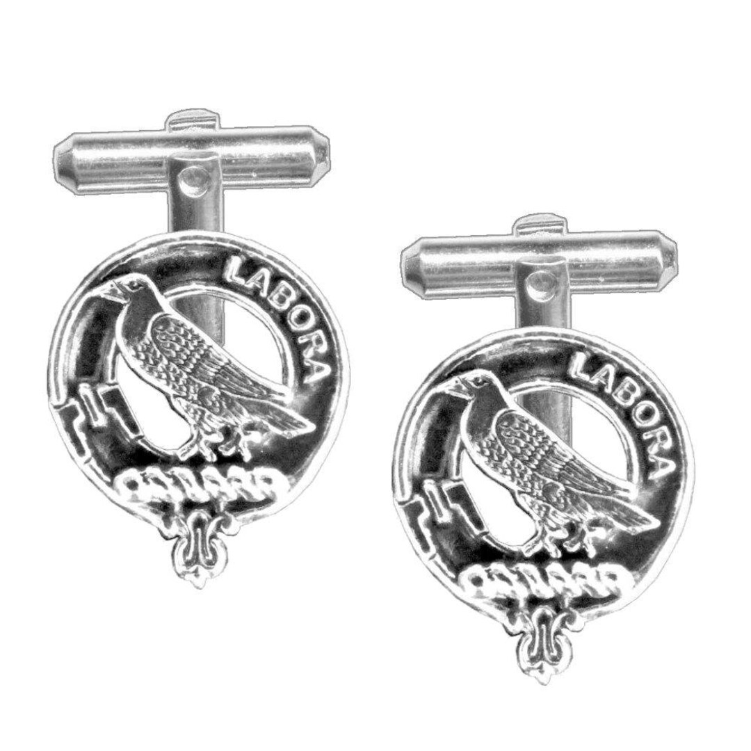 Mackie Clan Crest Scottish Cufflinks; Pewter, Sterling Silver and Karat ...