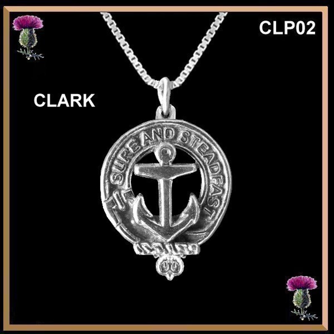 Clark Clan Crest Scottish Pendant CLP02 - Etsy Australia