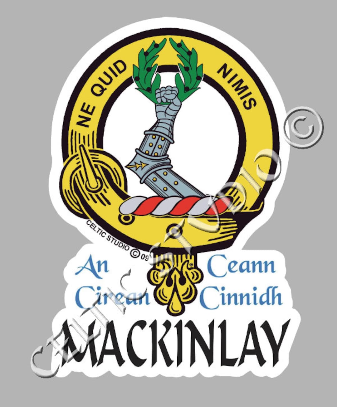 Mackinlay Clan Crest Decal | Custom Scottish Heritage Car & Laptop ...