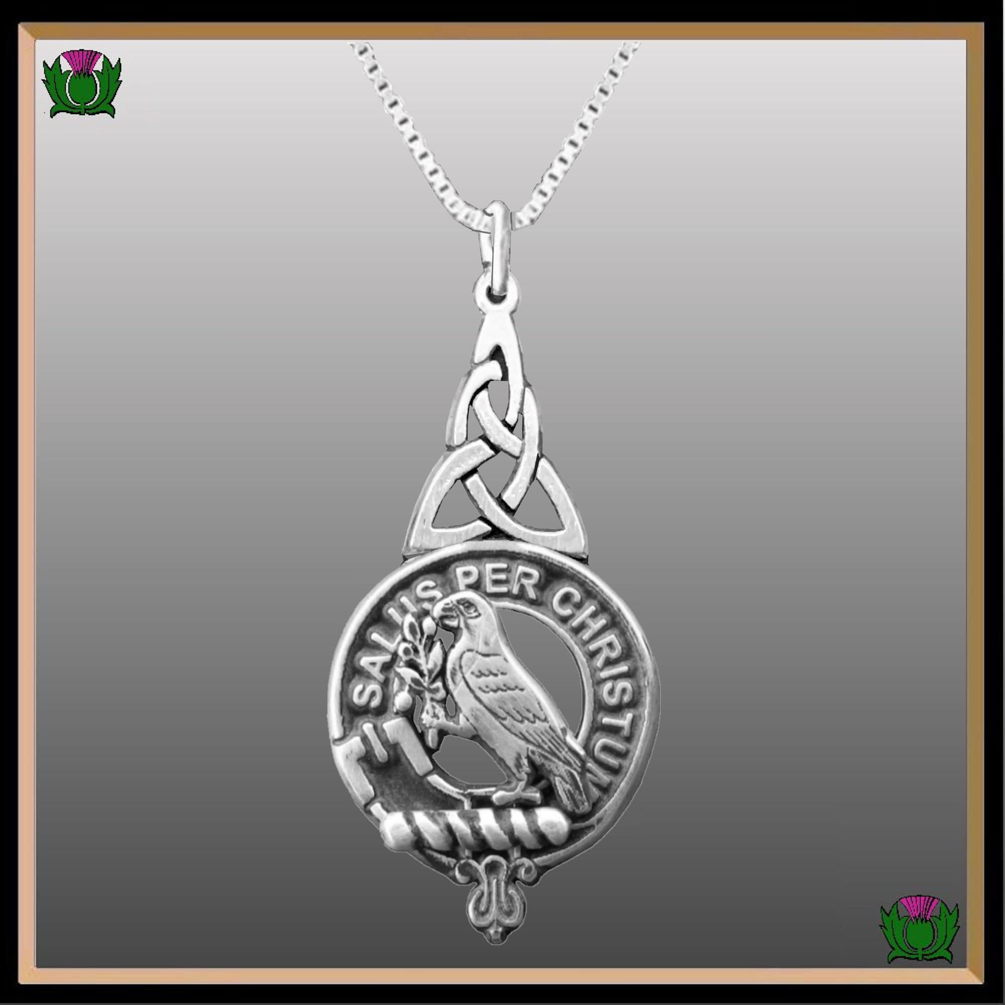 Abernethy Clan Crest Interlace Drop Pendant - Etsy UK