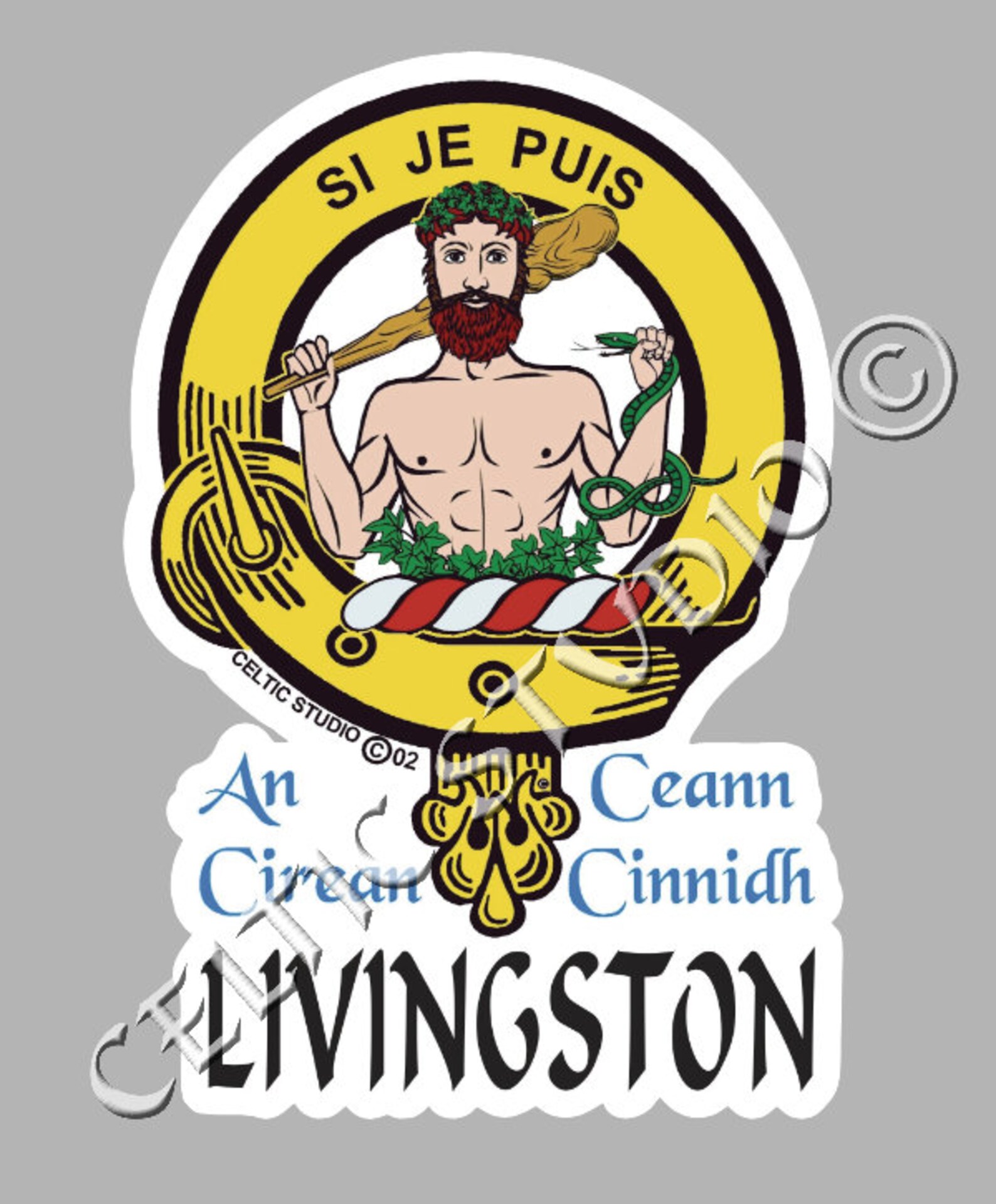 Livingston Clan Crest Decal | Custom Scottish Heritage Car & Laptop ...