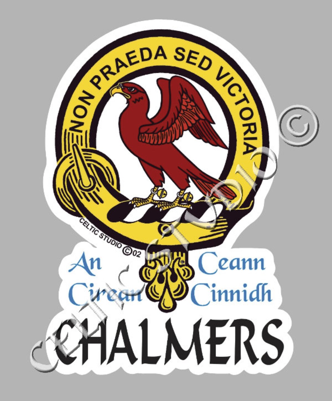 Chalmers Clan Crest Decal | Custom Scottish Heritage Car & Laptop ...