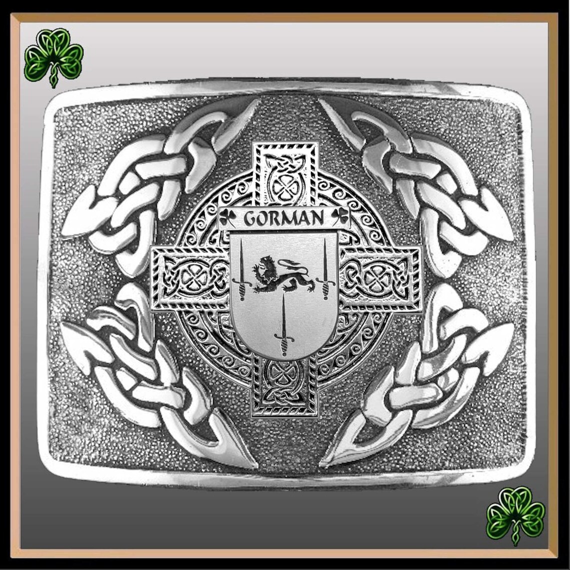 Gorman Irish Coat of Arms Interlace Kilt Buckle - Etsy Ireland
