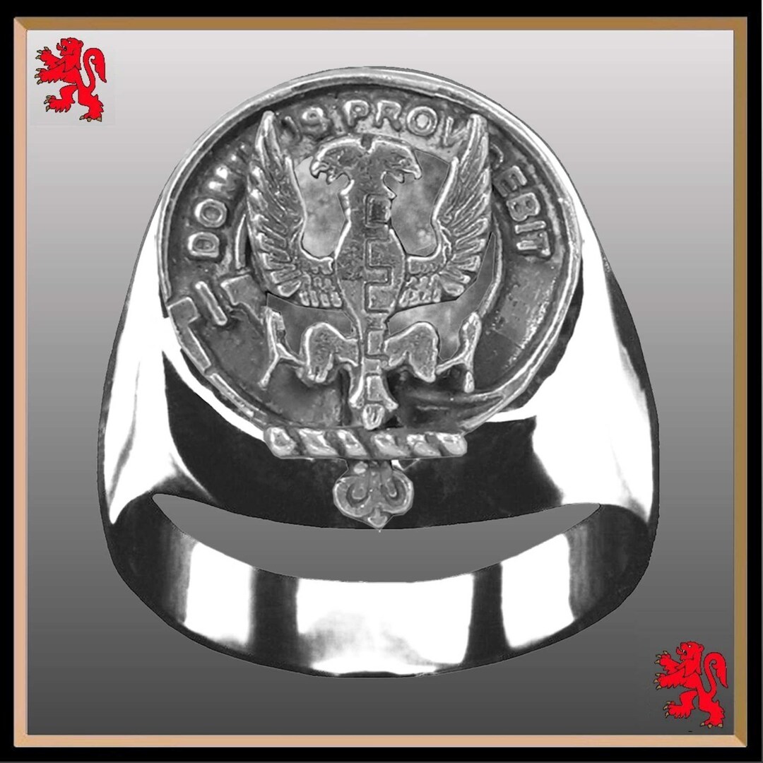 Boyle Scottish Clan Crest Ring GC100 ~ Sterling Silver and Karat Gold ...