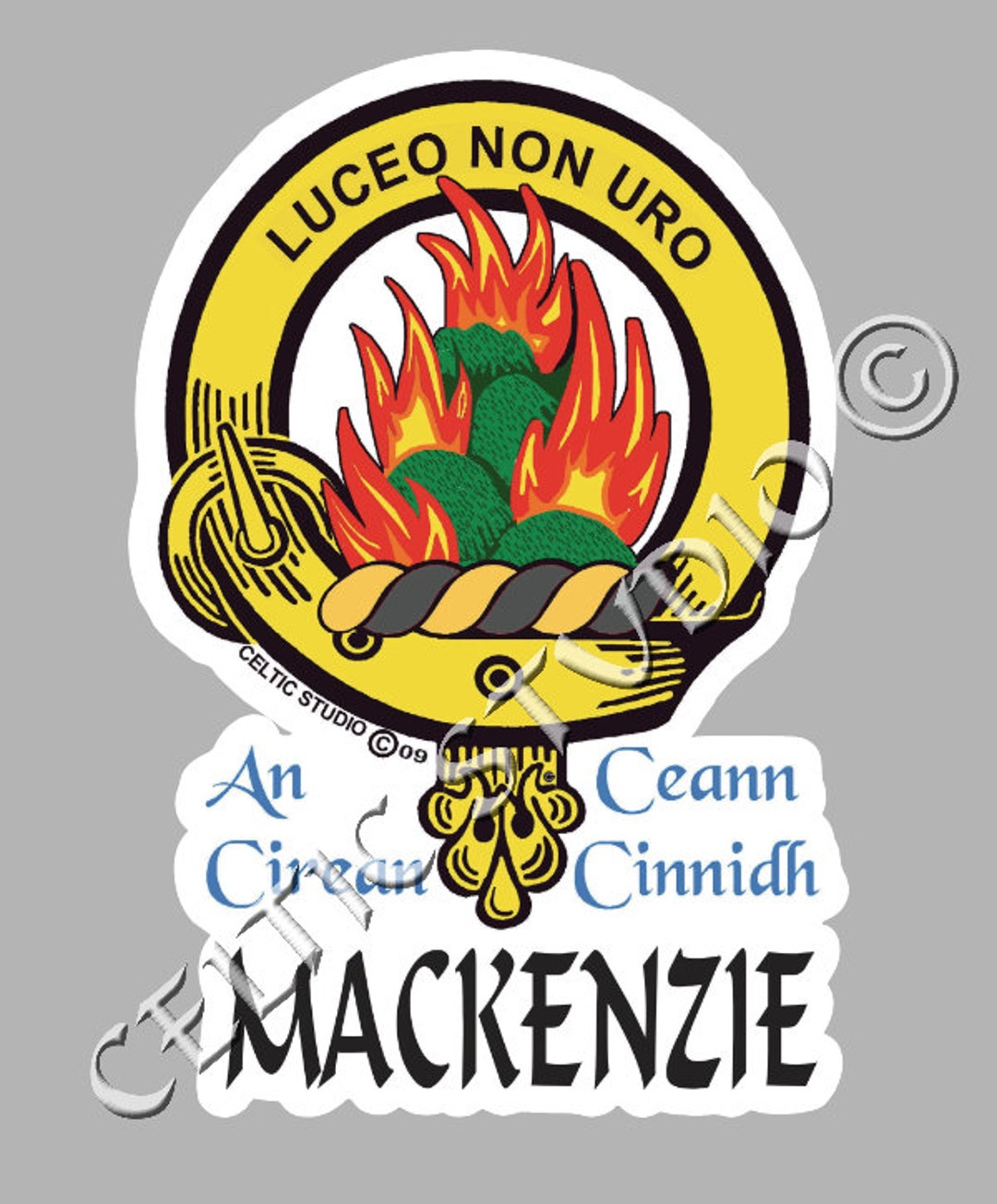 Mackenzie Clan Crest Decal | Custom Scottish Heritage Car & Laptop ...