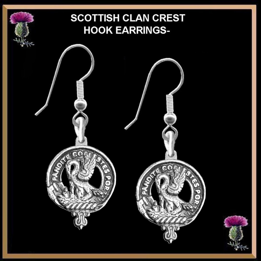 Gibson Clan Crest Earrings - Etsy